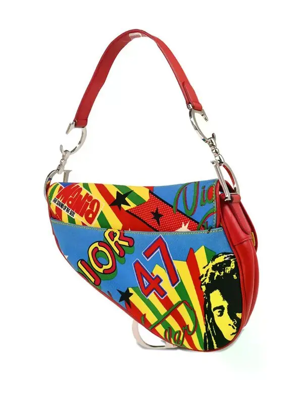 Dior Mania Saddle Handbag - Red