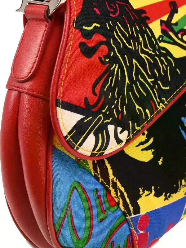Dior Mania Saddle Handbag - Red