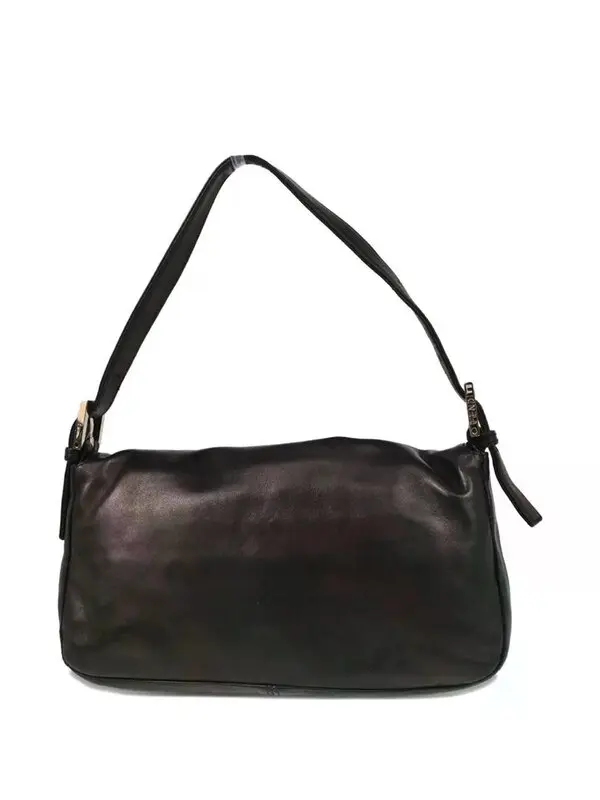 Fendi 1990-2000s Leather Flap Baguette Handbag