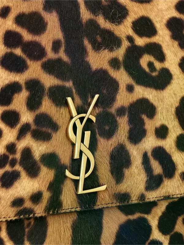 Saint Laurent Kate Animal-print Shoulder Bag