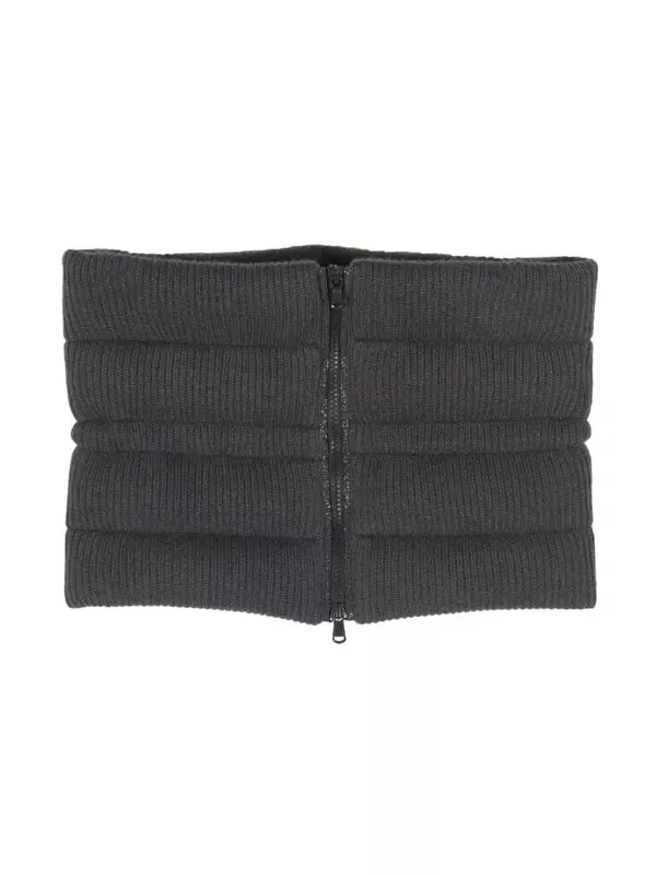 Brunello Cucinelli Padded Cashmere Ribbed Scarf
