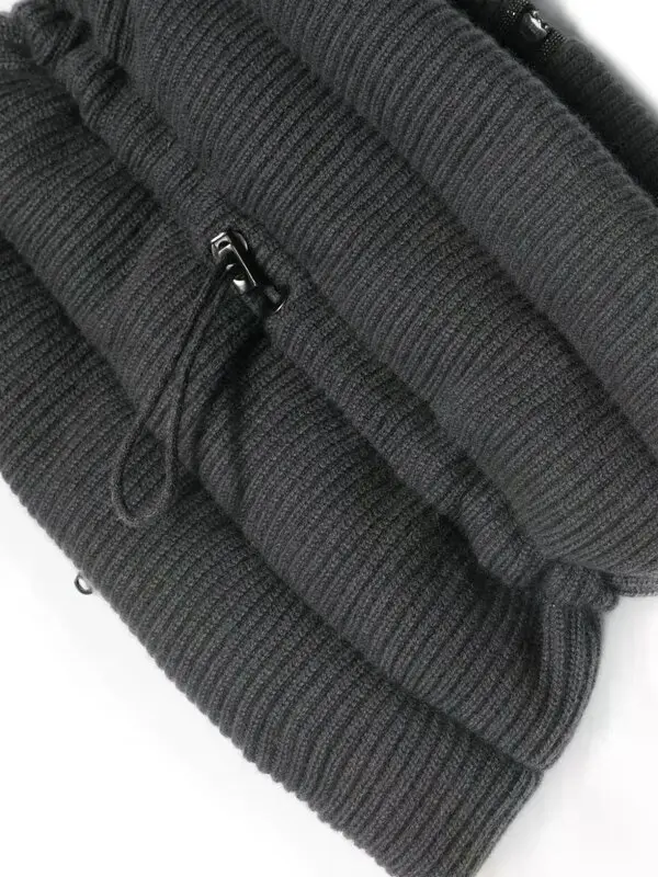 Brunello Cucinelli Padded Cashmere Ribbed Scarf