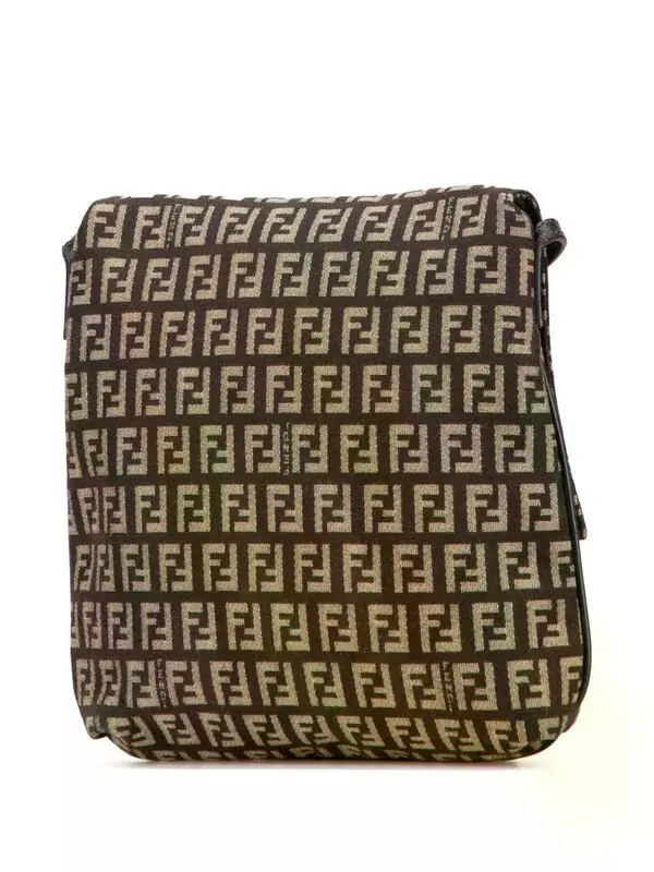 Fendi Zucchino Canvas Crossbody Bag - Brown