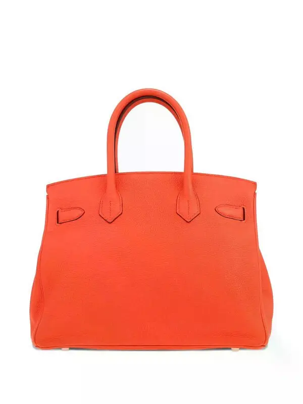 Hermès Leather Top Handle Bag - Orange