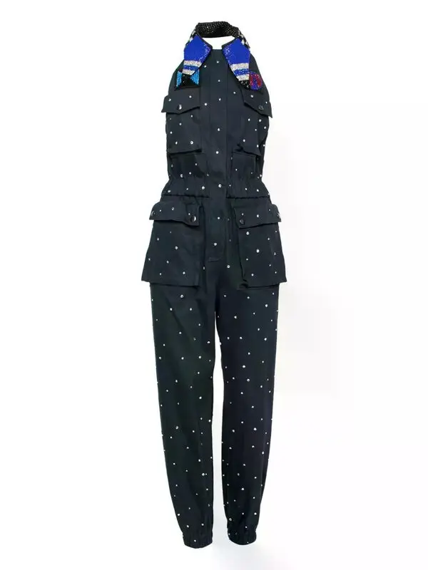 Miu Miu 2017 Bead-embellishment Jumpsuit - Blue