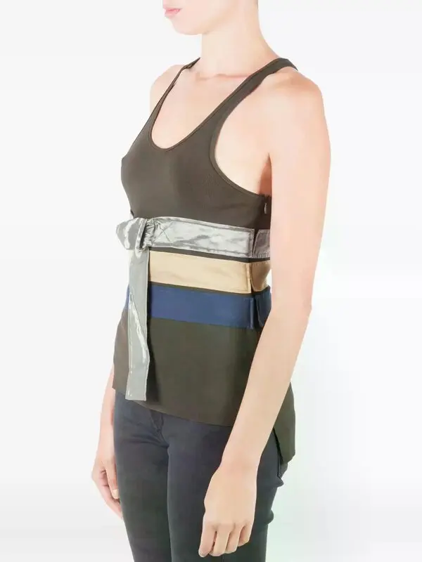 Celine Racerback Belted Top - Brown