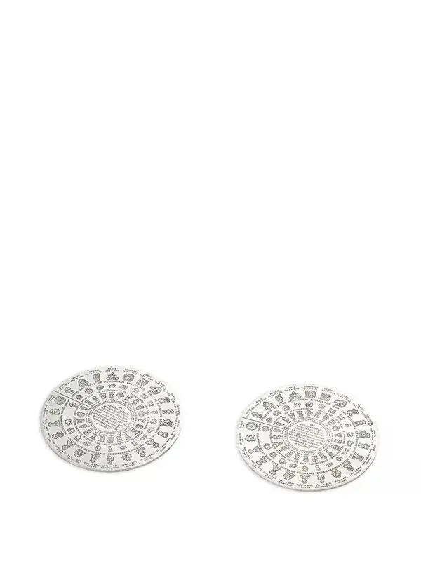 Christofle Fermiers Généraux Glass Coasters - Silver