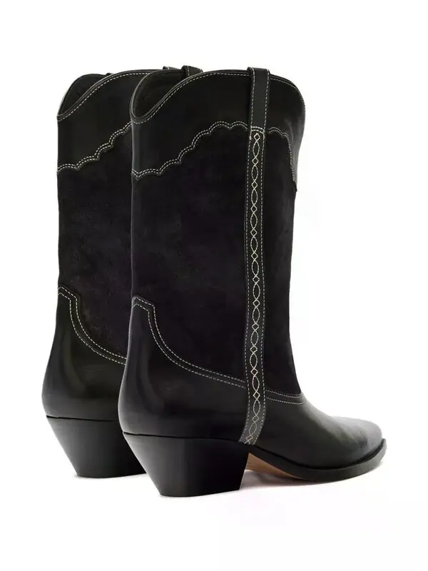 Isabel Marant Étoile Duerto Suede Panel Stitching Boots - Black