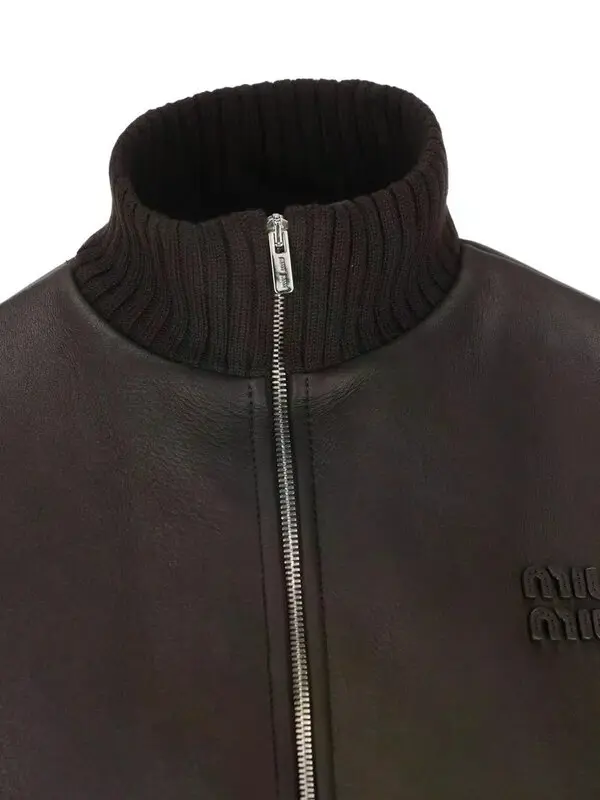 Miu Miu Logo-patch Zipped Jacket