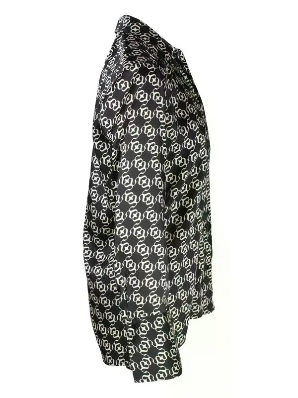 Sandro Chain Print Long Sleeve Shirt