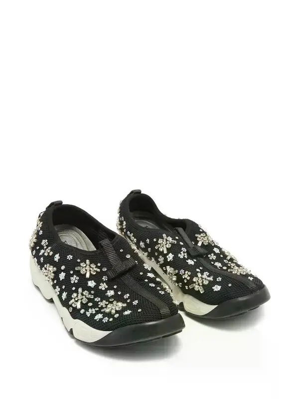 Dior Floral Embellished Mesh Sneakers