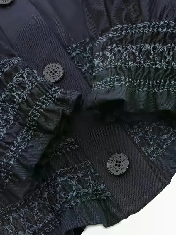 Hermès Embroidered Smocked Jacket