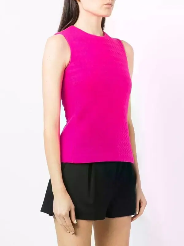 Dior Jacquard Sleeveless Top - Pink