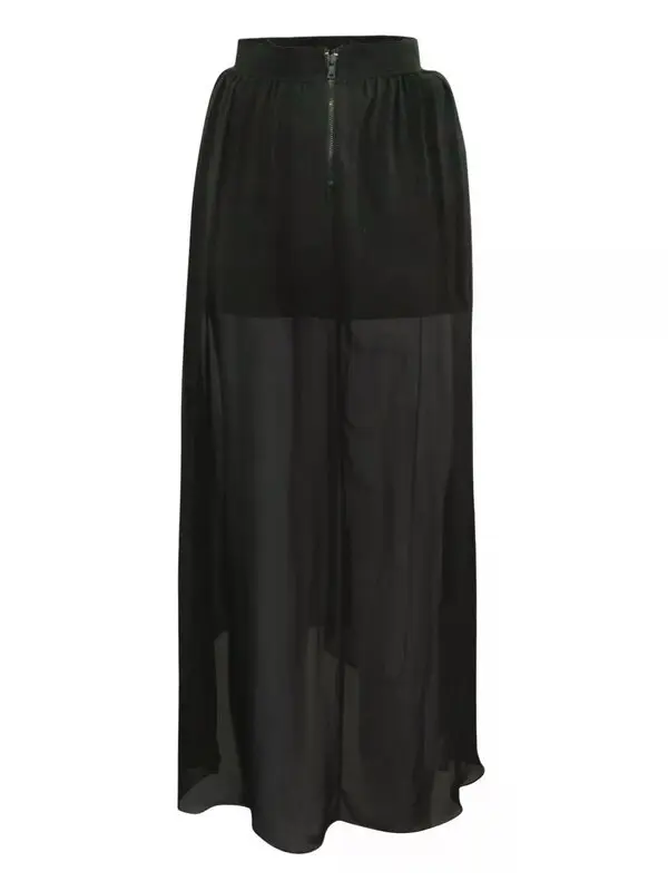 Alice + Olivia Ruffle Sheer Midi Skirt