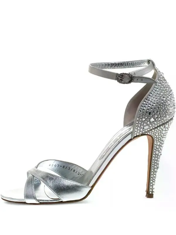 GINA 2024 110mm Crystal-embellished Sandals