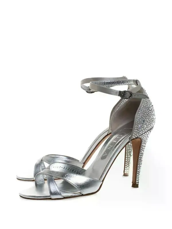 GINA 2024 110mm Crystal-embellished Sandals