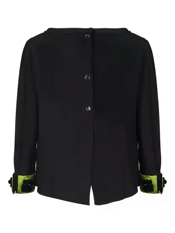 Prada Embellished Silk Blouse
