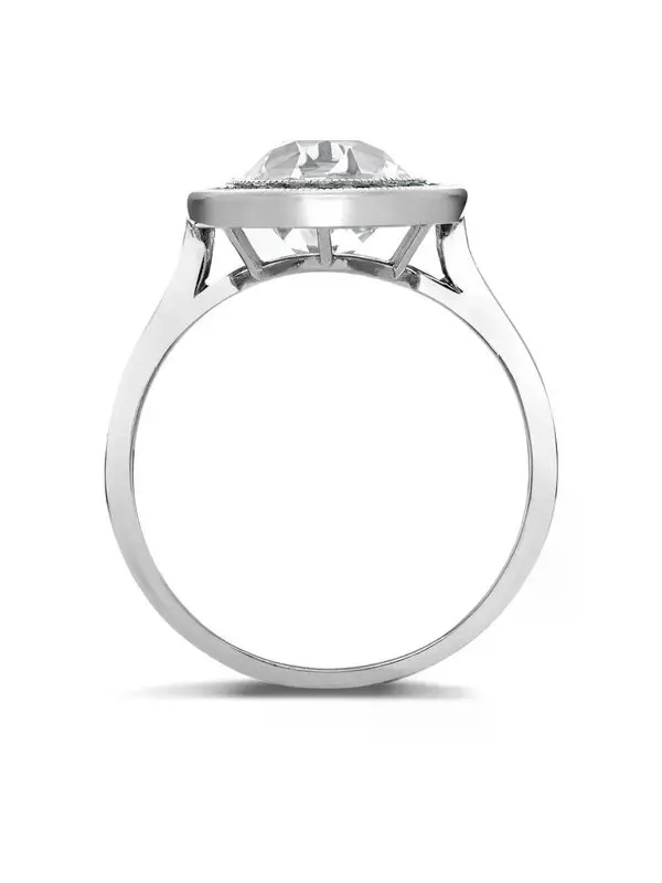 PRAGNELL Platinum Emerald And Diamond Ring