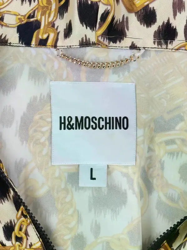 Moschino Chain Print Hooded Jacket
