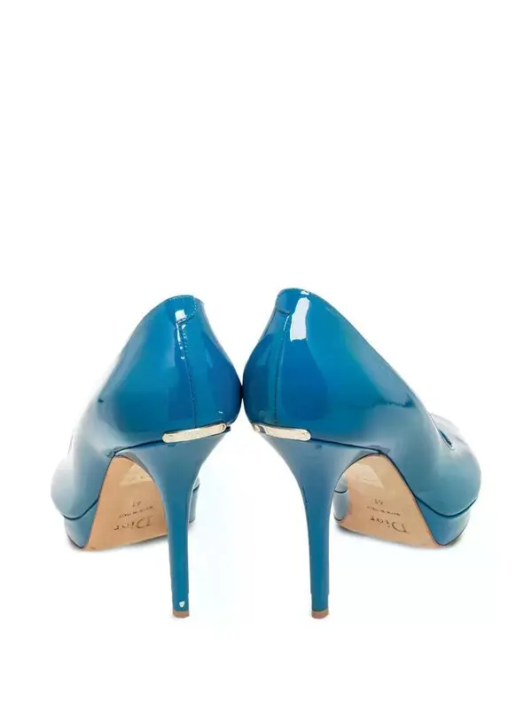 Dior Patent Leather Peep-toe Platform Stiletto Pumps