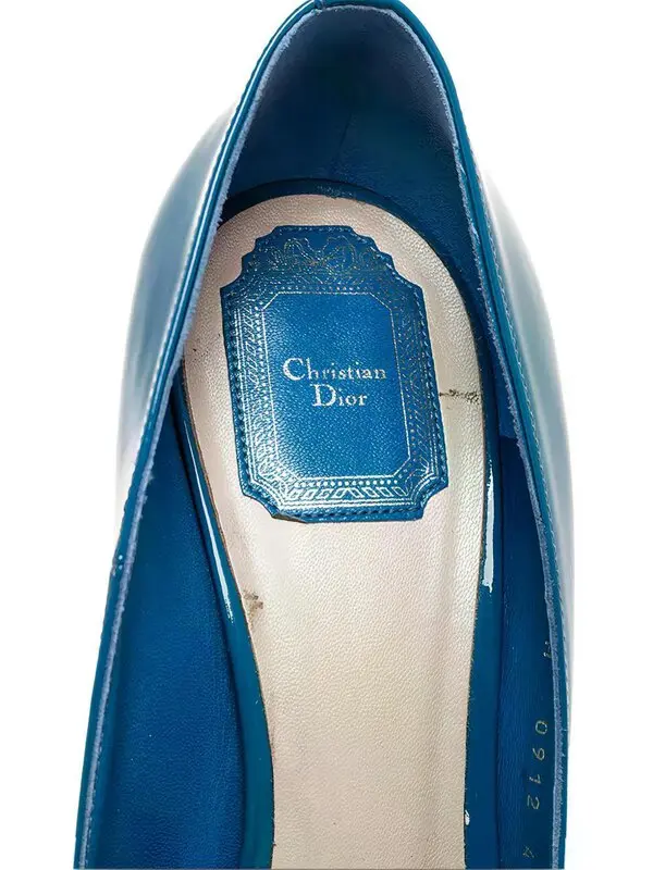 Dior Patent Leather Peep-toe Platform Stiletto Pumps