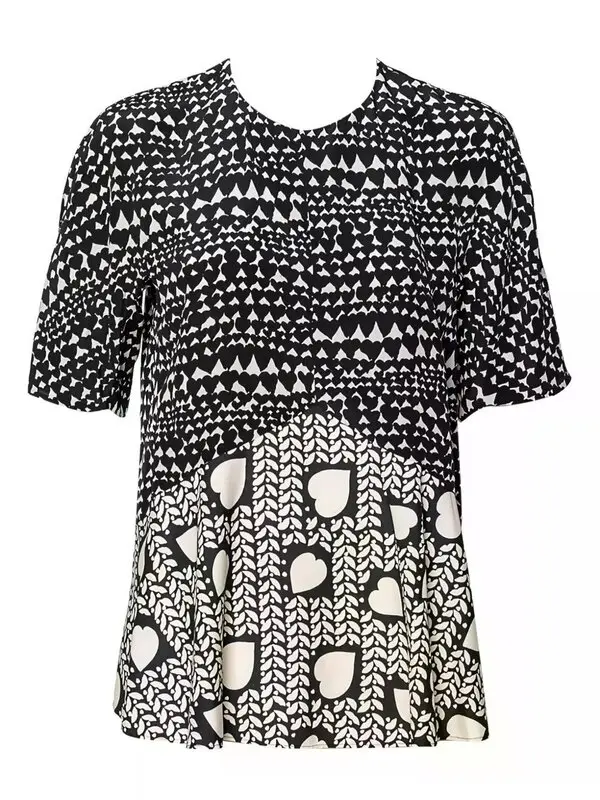 Stella McCartney Heart-patterned Short-sleeve Top
