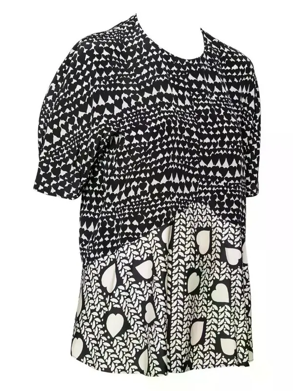 Stella McCartney Heart-patterned Short-sleeve Top