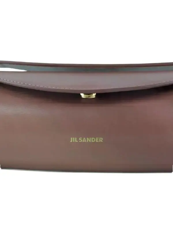 JIL SANDER Cannolo Leather Crossbody Bag - Brown