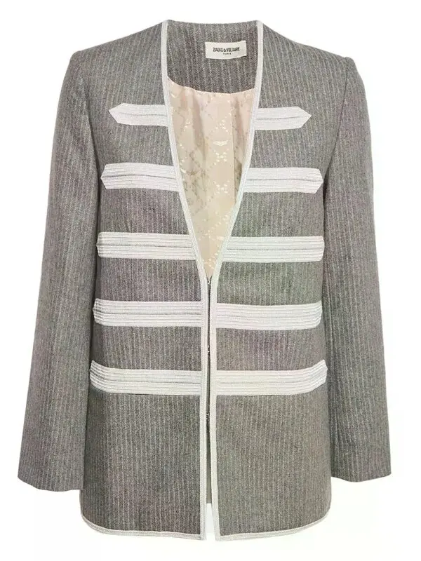 Zadig&Voltaire V-neck Stripe-detail Jacket