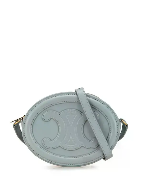 Celine Cuir Triomphe Oval Crossbody Bag - Blue