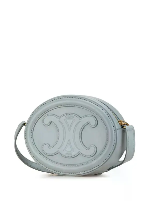 Celine Cuir Triomphe Oval Crossbody Bag - Blue