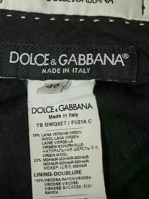 Dolce & Gabbana Virgin Wool Straight-leg Trousers