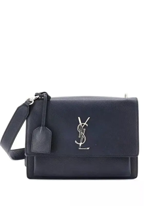Saint Laurent Sunset Satchel Leather Medium Crossbody Bag