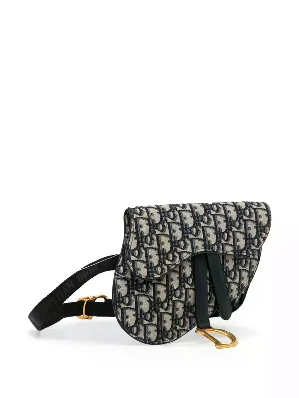 Dior Oblique Saddle Belt Bag - Blue