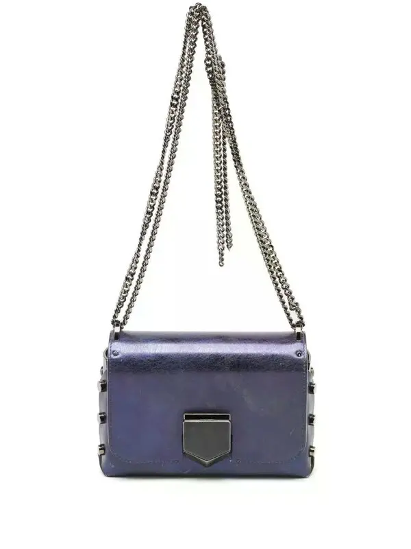 JIMMY CHOO Metallic Leather Shoulder Bag