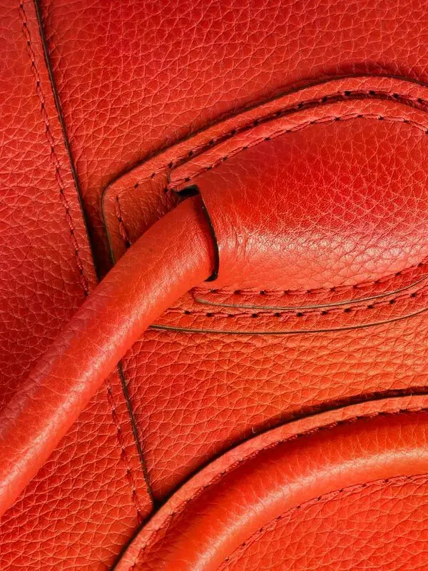 Celine Luggage Bag Grainy Leather Micro Tote - Red