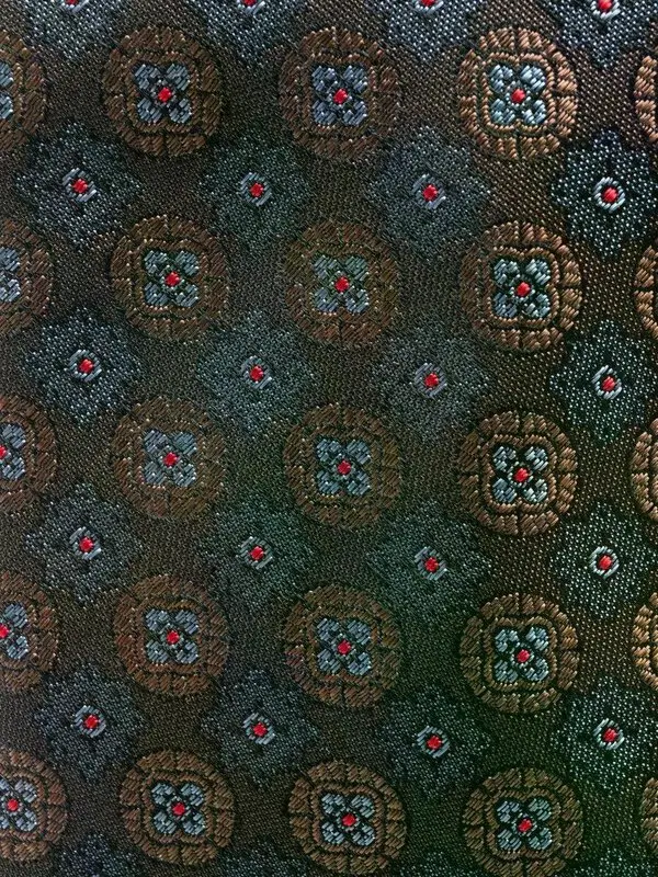 Versace 1990s Geometric Floral-print Silk Tie