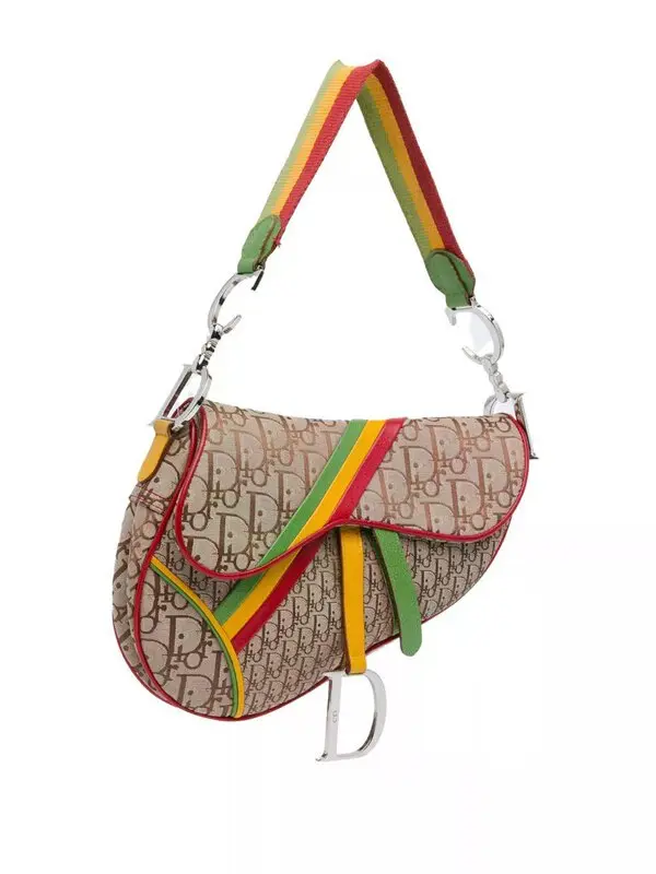 Dior 2004 Diorissimo Rasta Saddle Shoulder Bag - Brown