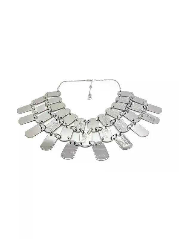 Dior 1990s Logo-engraved Necklace - Silver