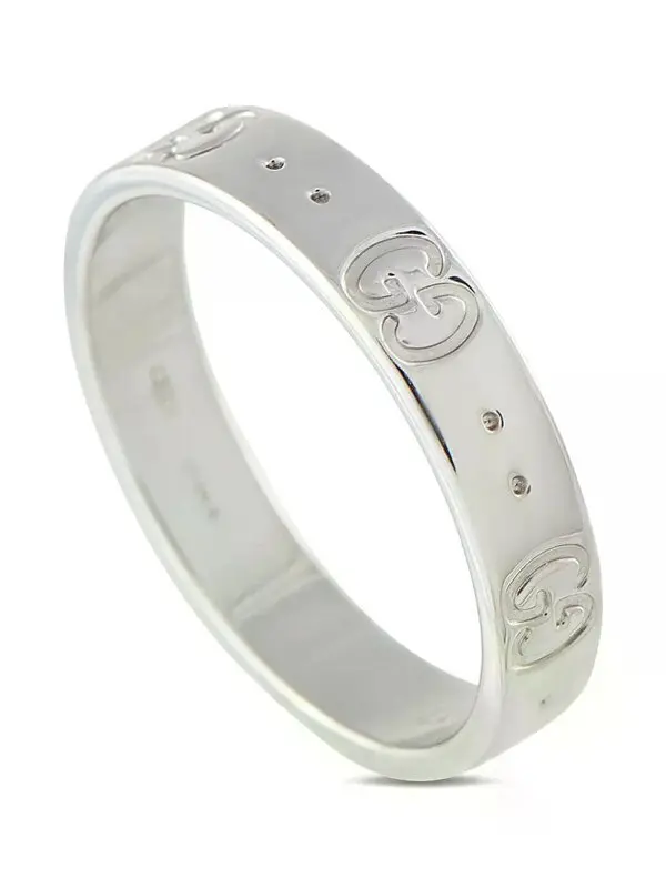 Gucci 18k White Gold Icon Ring - Silver