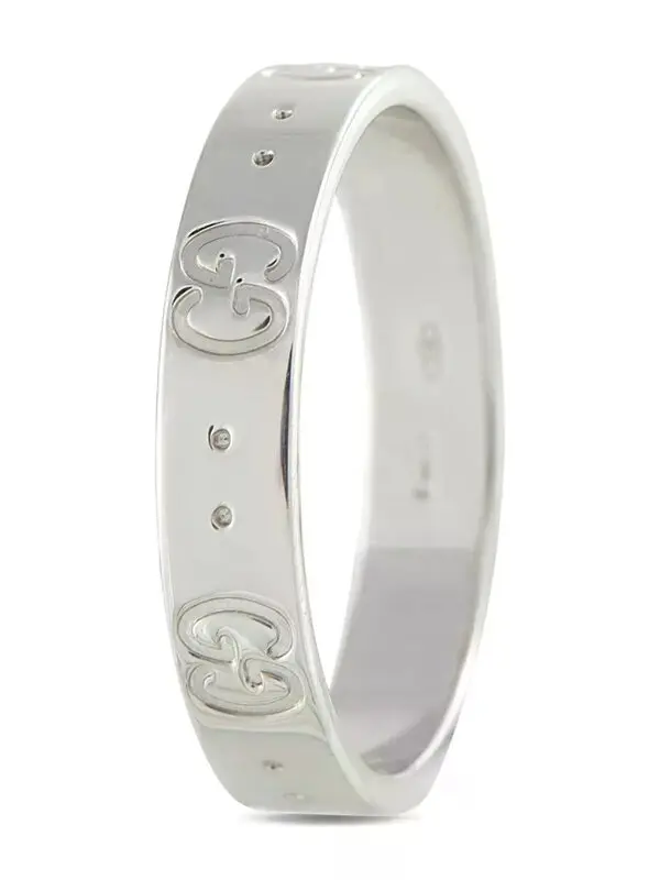 Gucci 18k White Gold Icon Ring - Silver