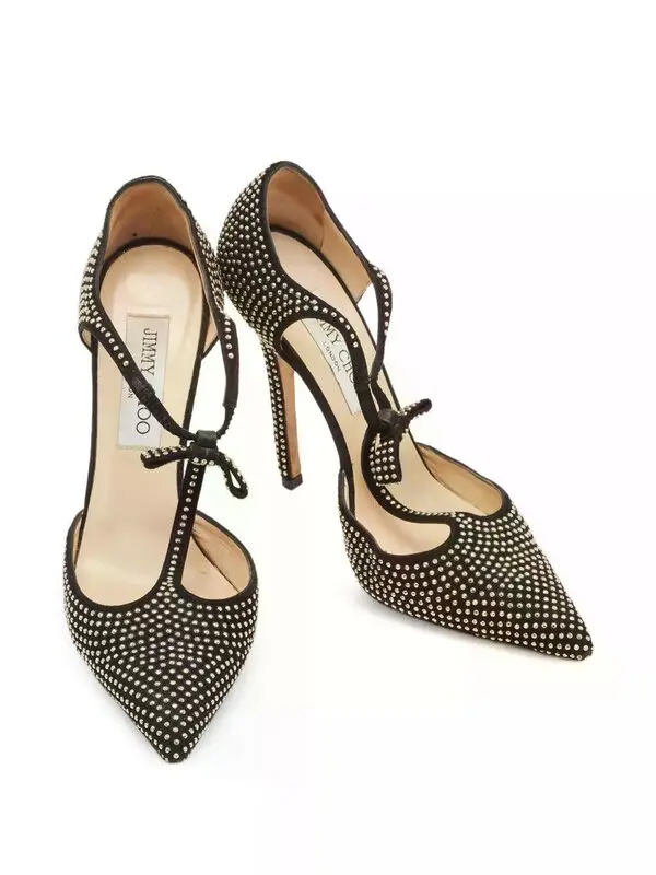JIMMY CHOO 120mm Studded T-strap Pumps