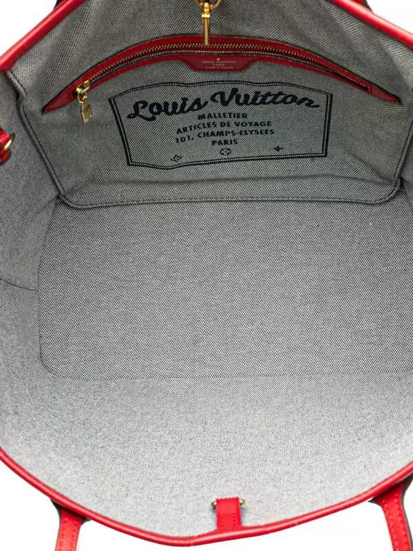 LOUIS VUITTON Monogram Denim Patchwork Neverfull Mm Tote Bag