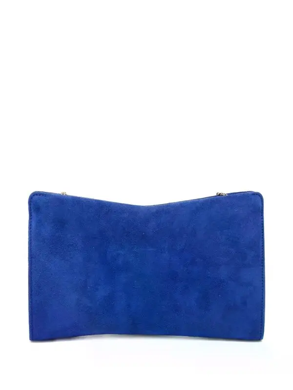 JIMMY CHOO Suede Clutch Bag - Blue