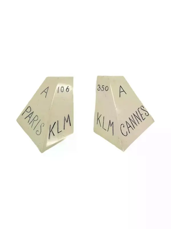 JENNIFER GIBSON JEWELLERY 1930s Paris & Cannes Destination Brooches - White