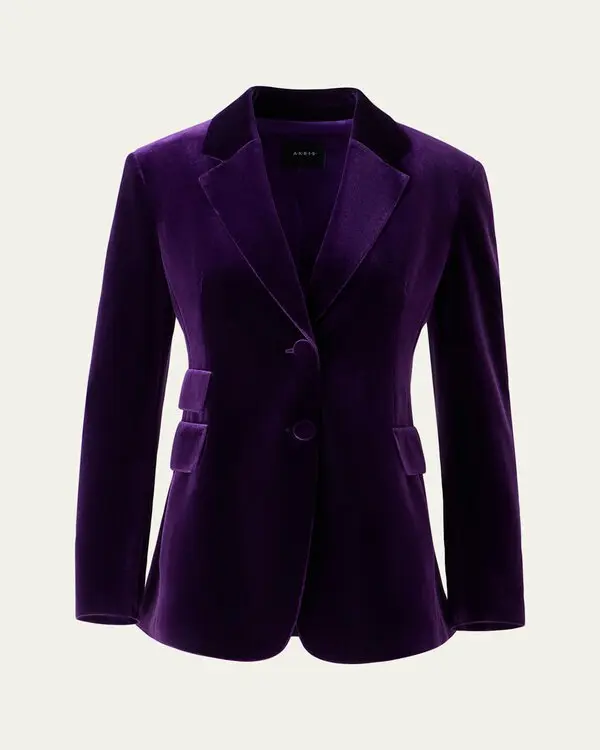 Akris Arie Velvet Single-breasted Jacket