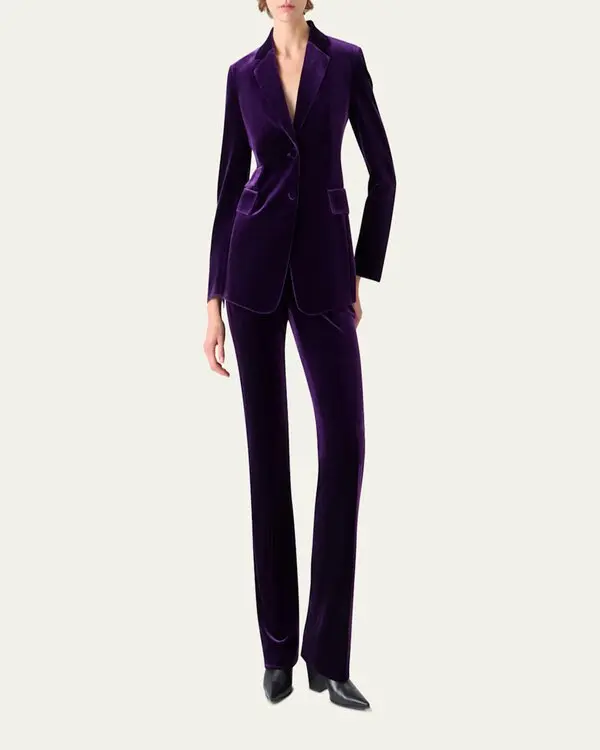 Akris Arie Velvet Single-breasted Jacket
