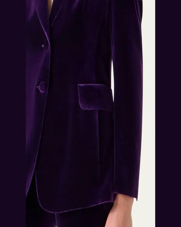 Akris Arie Velvet Single-breasted Jacket