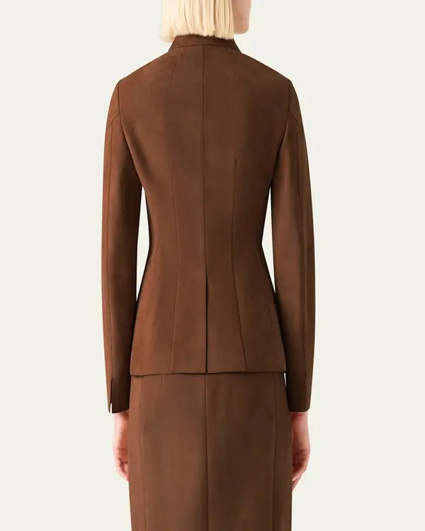 Akris Delia Suede Utility Jacket