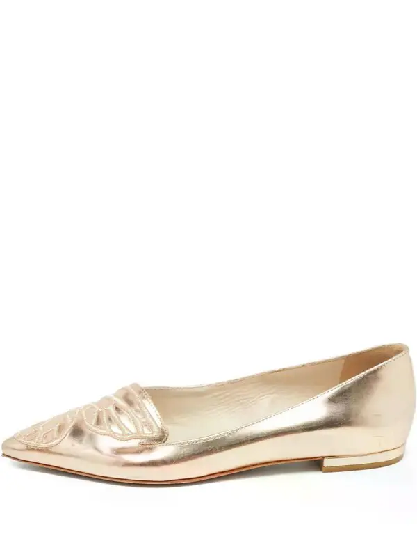 SOPHIA WEBSTER Bibi Metallic Ballet Flats